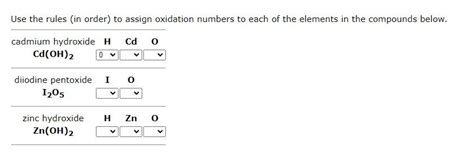 solved use the rules in order to assign oxidation numbers