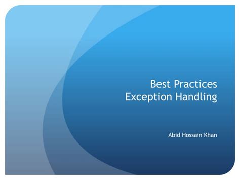 exception handling and logging in java best practices updated