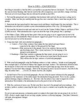 How To DBQ Step By Step Instructions For Writing DBQ Essays For AP Tests