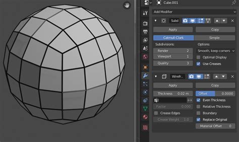Wireframe How To Render Surface Divisions For Subsurface Modifier