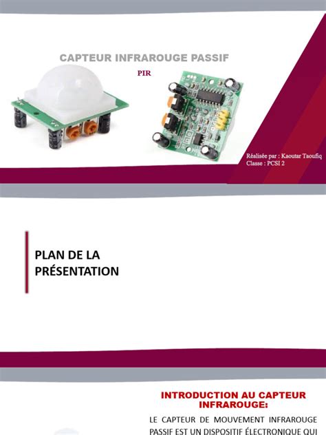 Capteur Pir Pdf Infrarouge Convertisseur Analogique Numérique