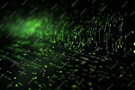 Olive Binary Code On Dark Creating An Atmosphere Of Data Technology And