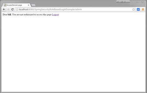 Spring Security Role Based Login Example Websystique