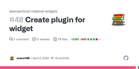 Create Plugin For Widget By Xuannt88 · Pull Request 48 · Laserpants Qt Material Widgets · Github