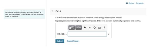 solved an internal explosion breaks an object initially at