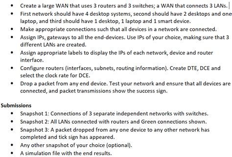 Solved Create A Large WAN That Uses 3 Routers And 3 Chegg Com