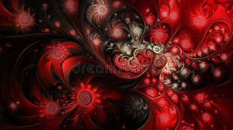 A Red And Gold Background With A Swirly Pattern Showcasing An Abstract Design Of Intricate Red