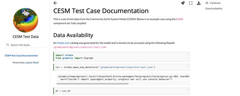 Creating Model Documentation Using Jupyterbook And Intake Esm — Esds