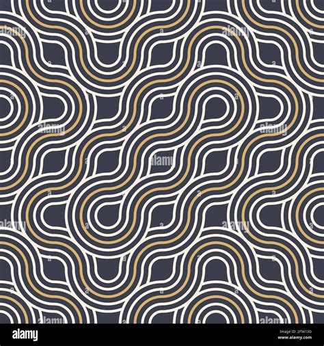 Abstract Seamless Seamless Braided Linear Pattern Wavy Lines Endless Striped Texture With