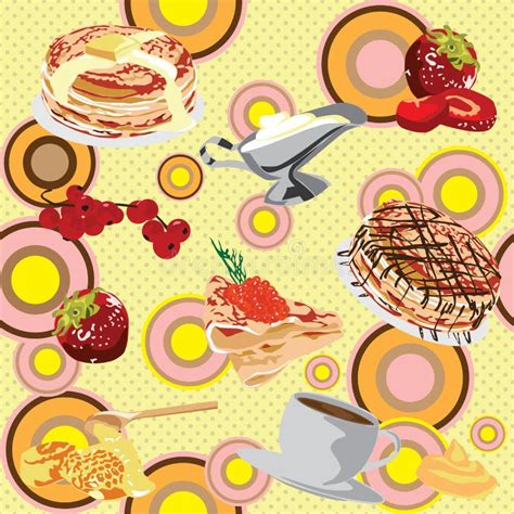 Background With Pancakes Stock Vector Illustration Of Pancakes