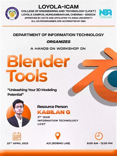 Hand On Workshop On Blender Tools LICET