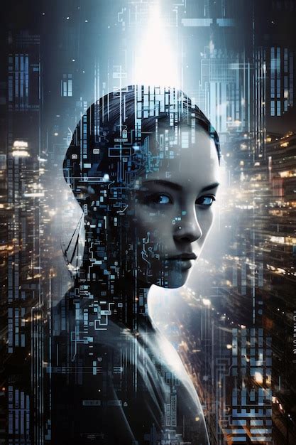 Premium Ai Image Woman Behind Computer Digits Generated By Ai