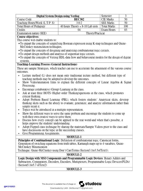 Bec302 Notes Pdf Logic Gate Electronic Design