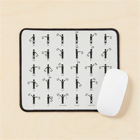 Flag Semaphore Characters Or Alphabet Infographics Guide Poster By Irisluckhaus Redbubble