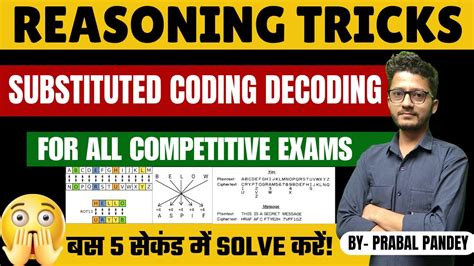 Substituted Coding Decoding Reasoning Questions Tricks Coding Decoding