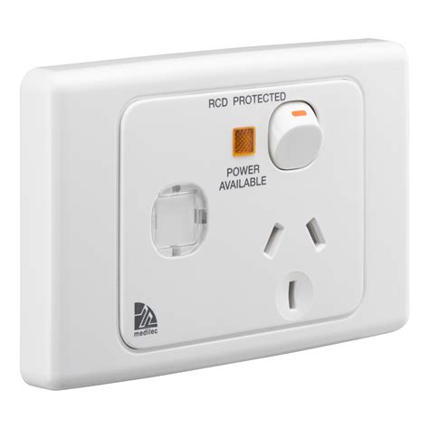 Single Switch Socket Outlet Medilec 250v 10a Circuit Identification Single Switch Socket Outlet Medilec 250v 10a Circuit Identification