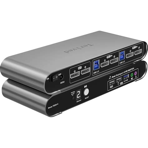 45 Mo Finance Terived 2 Port DP USB 3 0 KVM Switch Dual Monitor Two Computers Two DisplayPort