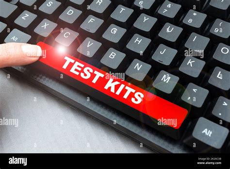 Handwriting Text Test Kits Word Written On Tools Used To Detect The