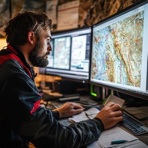 Geophysicist Monitoring Seismic Activity In Realtime Premium Ai Generated Image