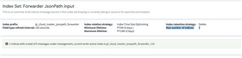 remove max number of indices field for index time size optimizing