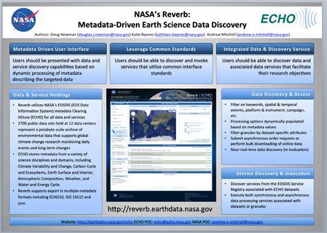 Nasa Reverb Metadata ­‐driven Earth Science Data Discovery Commons