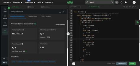 Gfg160dayschallenge Dsa Algorithms Java Problemsolving Geeksforgeeks Prerna Mishra