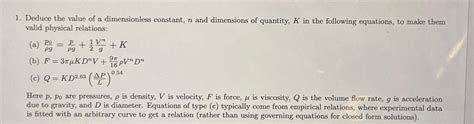deduce the value of a dimensionless constant n ﻿and