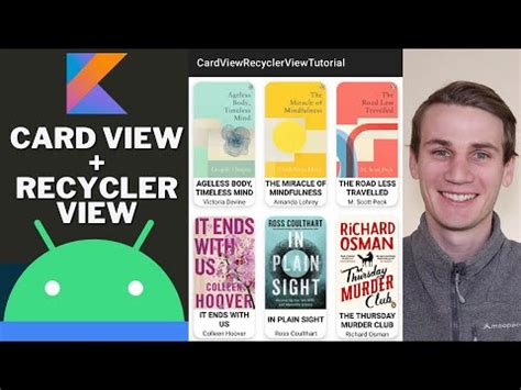 CardView in RecyclerView Android Studio Kotlin Tutorial - YouTube