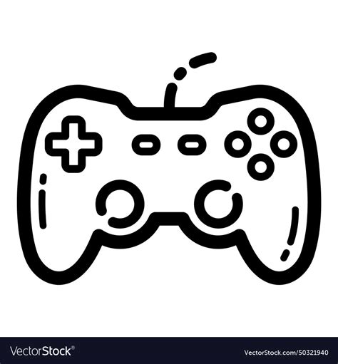 Gamepad Flat Icon Isolated On White Background Vector Image