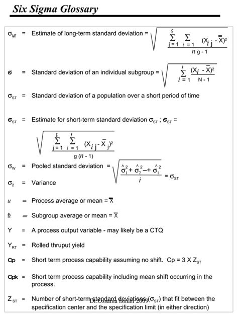 Six Sigma Glossary Pdf
