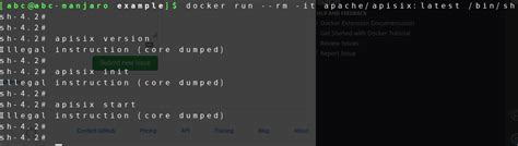 Illegal Instruction Core Dumped · Issue 77 · Apacheapisix Docker