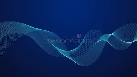 Geometric Curved Lines In Gradient Blue Tones Forming Dynamic Futuristic Abstract Flow Patterns