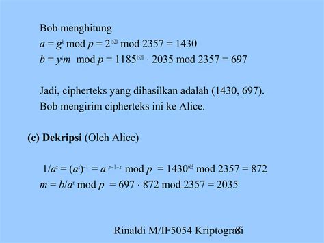 22 Algoritma El Gamal Ppt