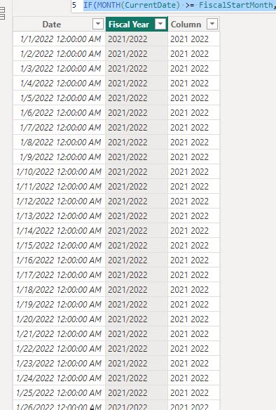 Solved How Do You Add A Fiscal Year Column To A Date Tabl Microsoft Fabric Community