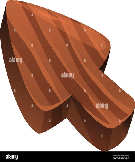 3d Illustration Of A Wooden Mouse Cursor Pointing Featuring A Realistic Wood Grain Texture