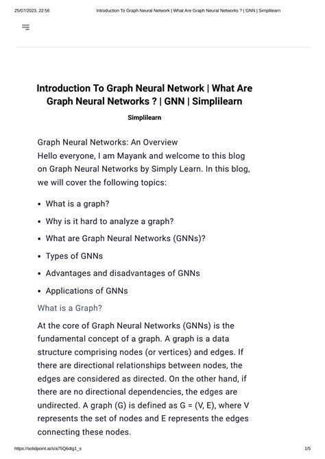 SOLUTION: Introduction to graph neural network what are graph neural networks gnn simplilearn ...