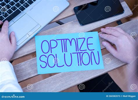 Conceptual Display Optimize Solution Word For Process Of Finding The