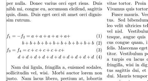 Align Multiple Multline Equation Constructs In One Math Environment