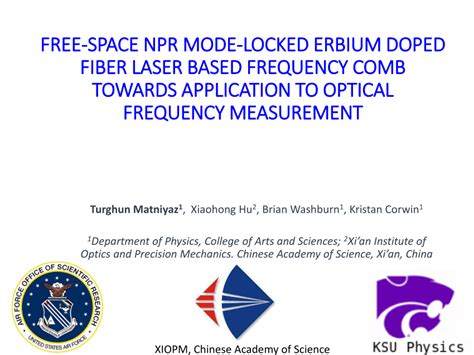 Pdf Free Space Npr Mode Locked Erbium Doped Fiber Laser Based Frequency Comb Towards