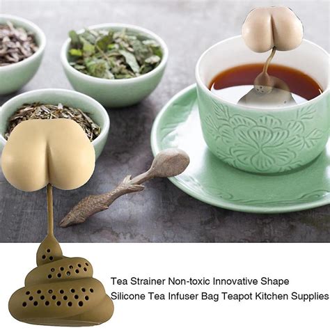 Poo Turd Shape Silicone Tea Strainer Filter Infuser Prank Trick Props Poo Turd Shape Silicone Tea Strainer Filter Infuser Prank Trick Props