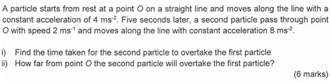solved a particle starts from rest at a point o on a