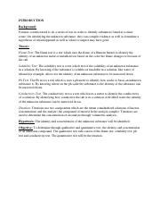Lab Report INTRODUCTION Background Forensic Scientist Need To Do A Series Of Test In Order To