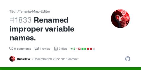 Renamed Improper Variable Names By Russdev7 · Pull Request 1833