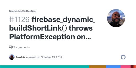 firebase dynamic links buildshortlink throws platformexception on