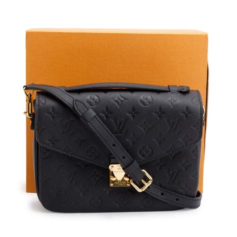 Louis Vuitton 2023 Black Monogram Empreinte Leather Pochette Metis W