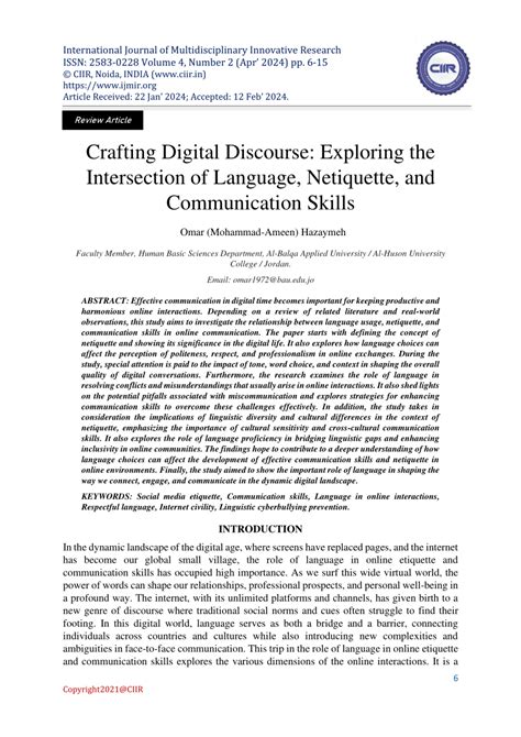 Pdf Crafting Digital Discourse Exploring The Intersection Of