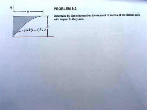 Y A Ykx A²c B Problem 92 Determine By Direct Integration The Moment Of Inertia Of The