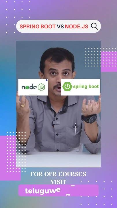 Spring Boot Vs Nodejs In 2024 Springbootvsnodejs Teluguwebguru Springbootintelugu Youtube