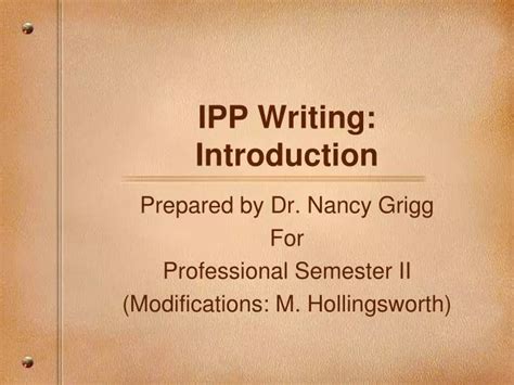PPT IPP Writing Introduction PowerPoint Presentation Free Download ID 3090990