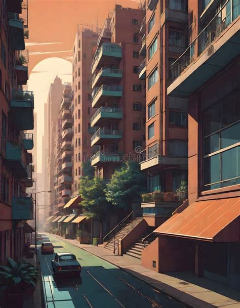 Abstract Architecture In Futuristic Geometric Style Generative Ai Stock Illustration